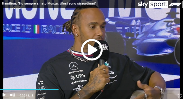 F1, Hamilton: "Ho sempre amato Monza. I tifosi sono straordinari" [ VIDEO ]